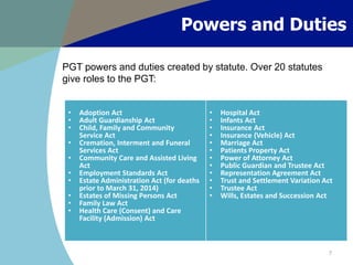 Role of the Public Guardian and Trustee | PPT