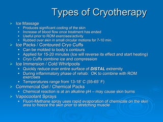 Role Of Therapeutic Modalities | PPT