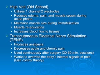 Role of therapeutic modalities | PPT