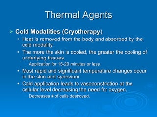 Role of therapeutic modalities | PPT