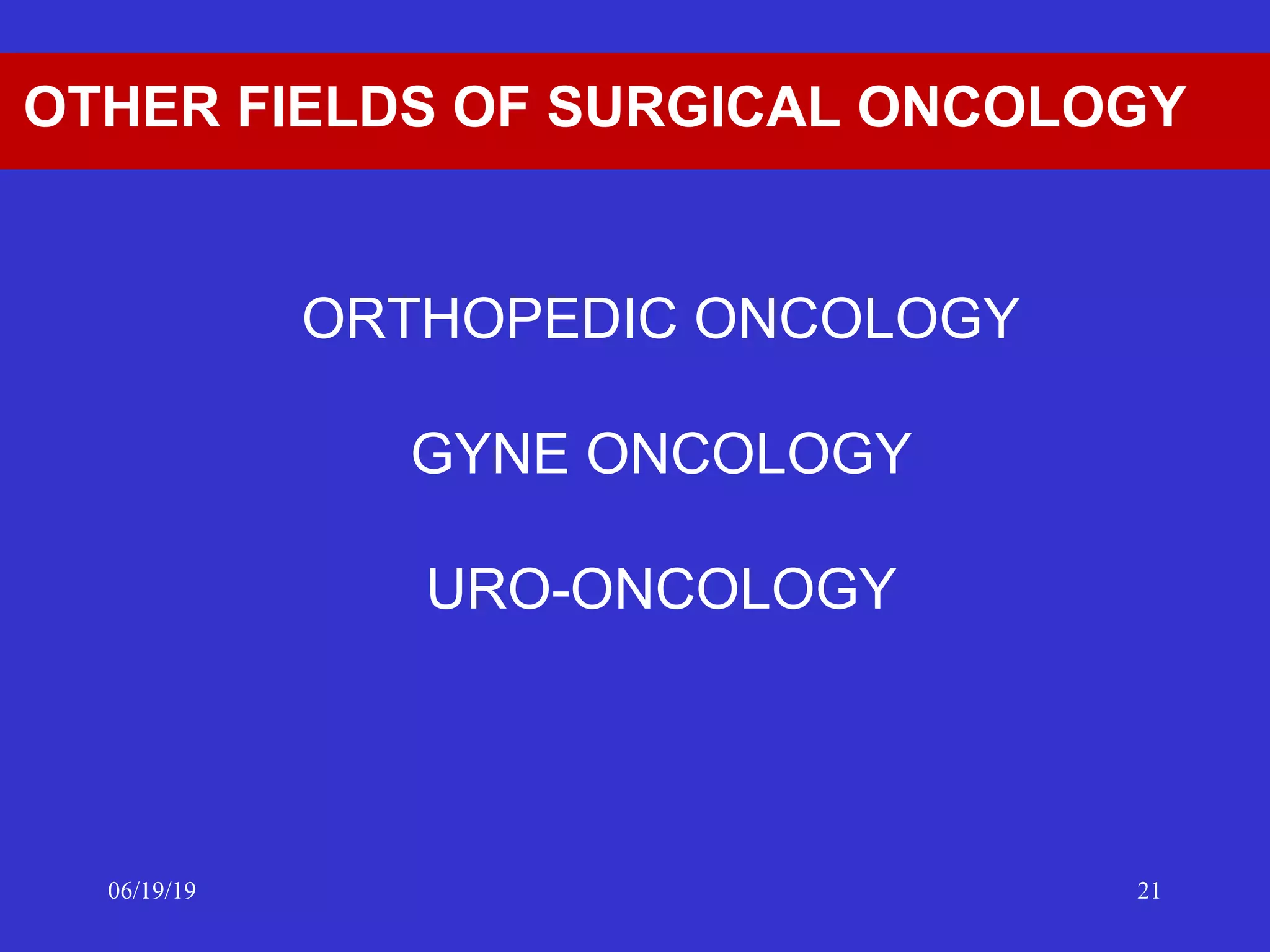 Role of the surgical oncologist in cancer management lecture | PPT