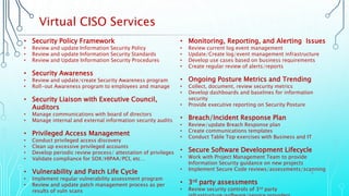 Role of the virtual ciso | PPTX | IT and Internet Support | Internet