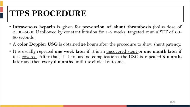 Role of tips in liver disease