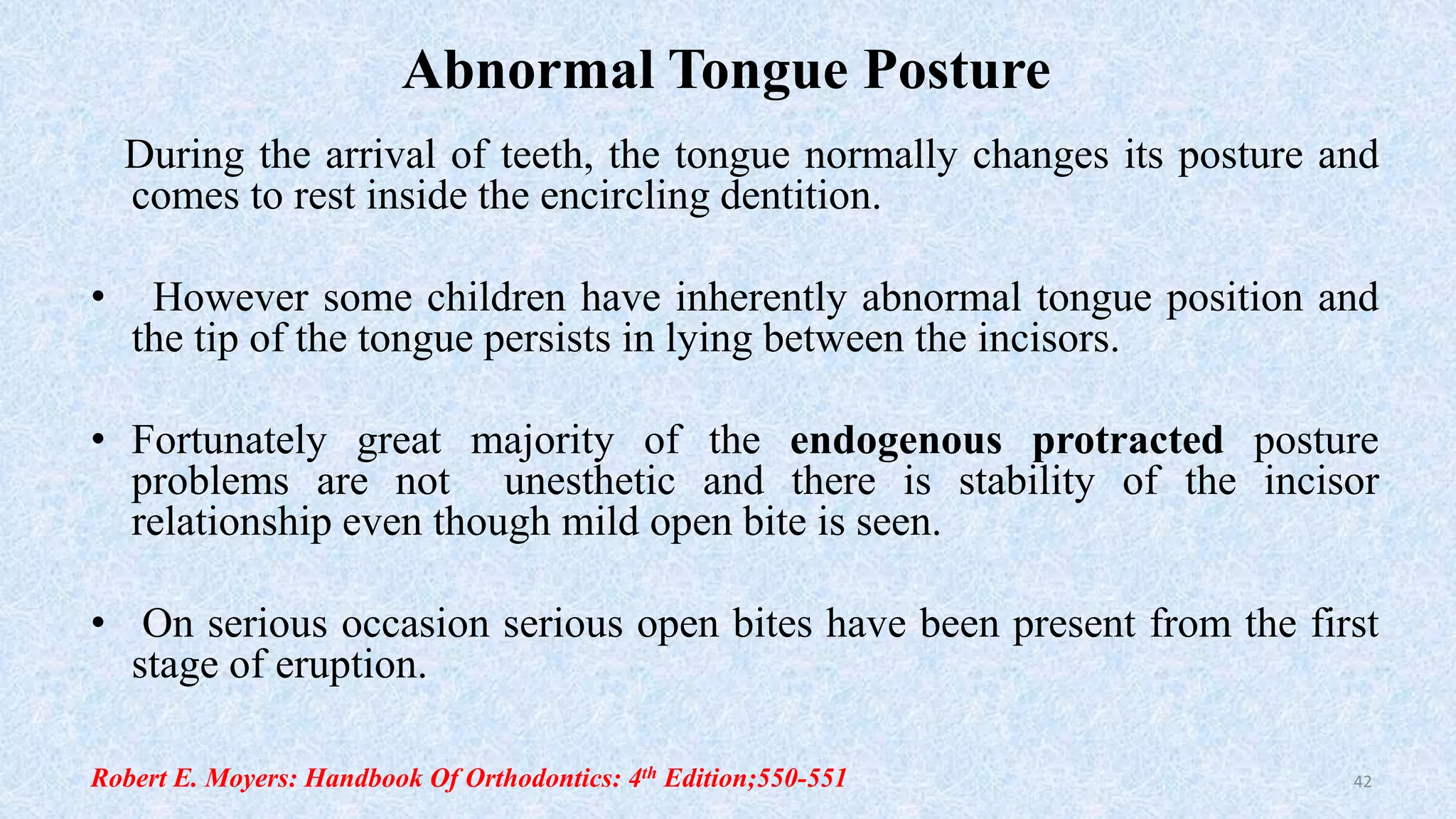 ROLE OF TONGUE IN DEVELOPMENT OF MALOCCLUSION | PPTX