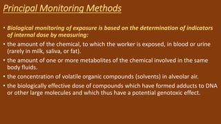 Role of toxicological analysis in biological monitoring .r | PPTX