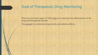 Role of toxicological analysis in therapeutic monitoring | PPTX