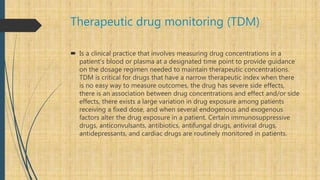 Role of toxicological analysis in therapeutic monitoring | PPTX