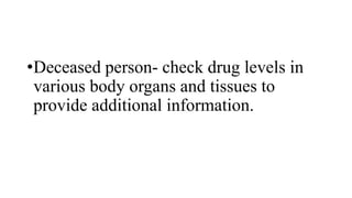 Role of toxicology findings and drug Recognition expert | PPTX