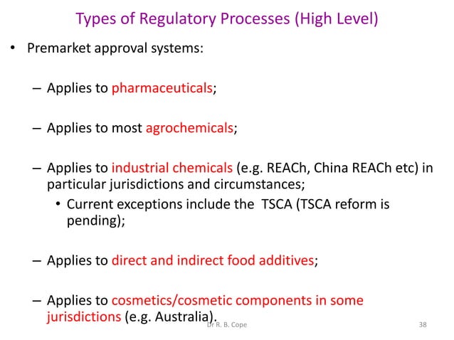 Role of toxicology in regulatory processes 1 | PPTX | Chemistry | Science