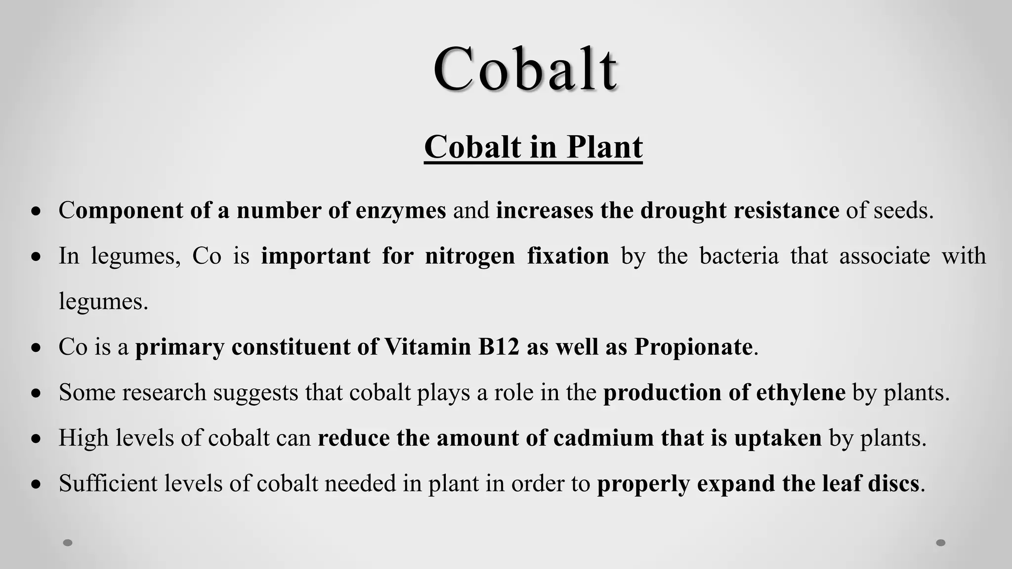 Role of trace elements in Plant and Soil | PPTX