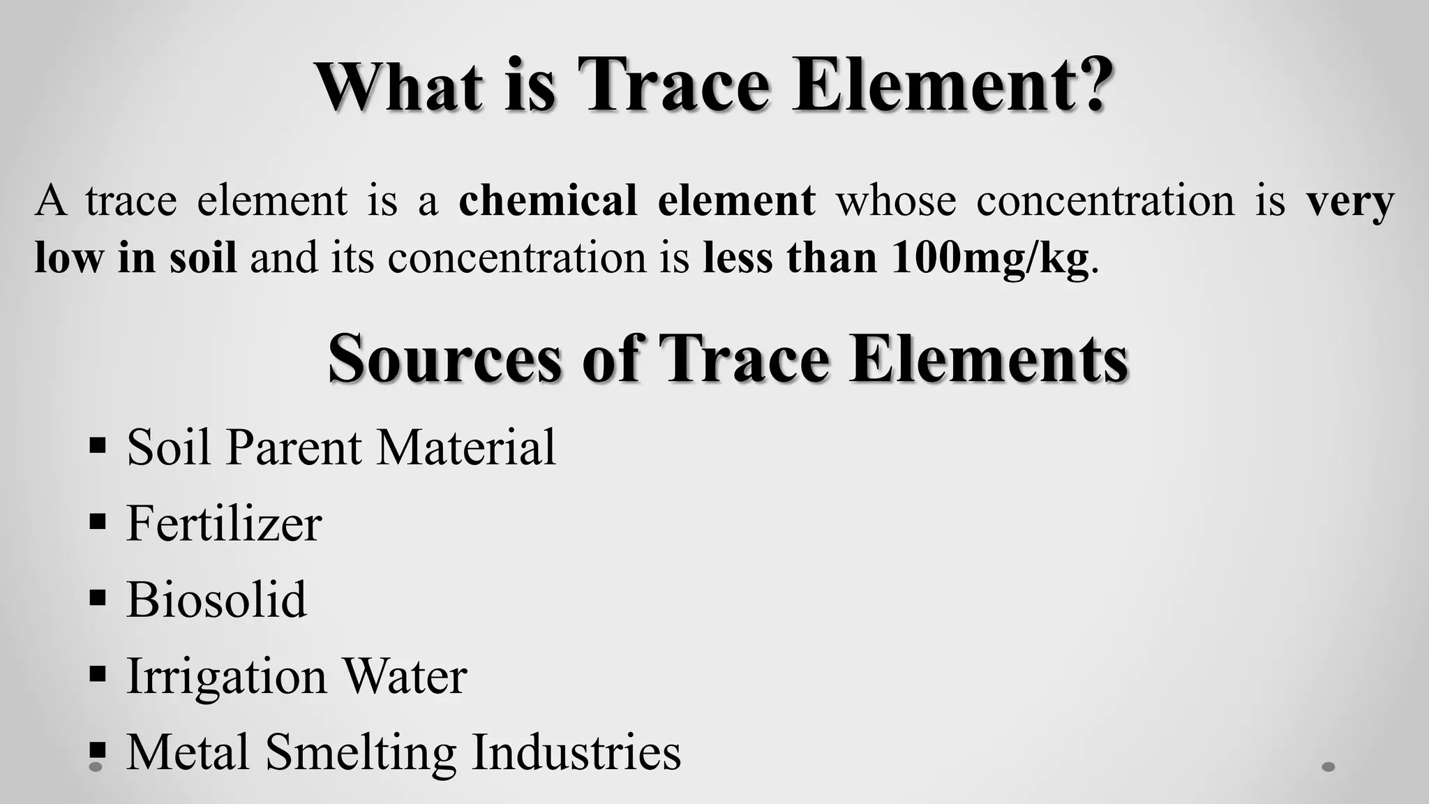Role of trace elements in Plant and Soil | PPTX