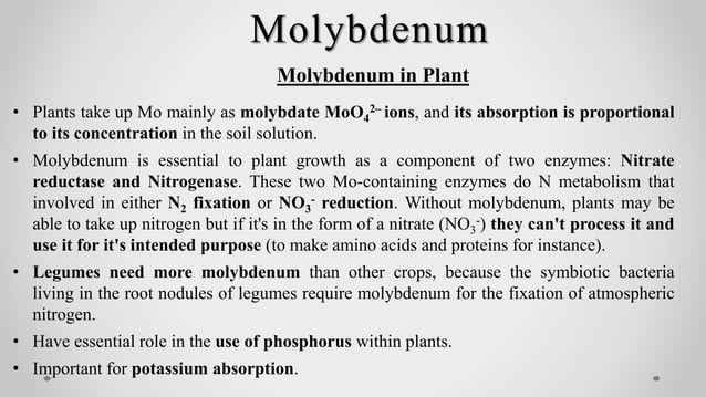 Role of trace elements in Plant and Soil | PPTX | Science