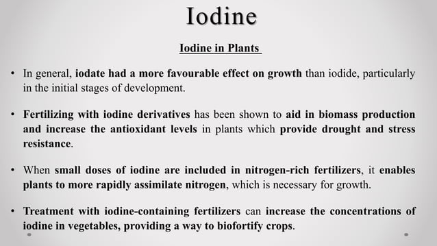Role of trace elements in Plant and Soil | PPTX | Science