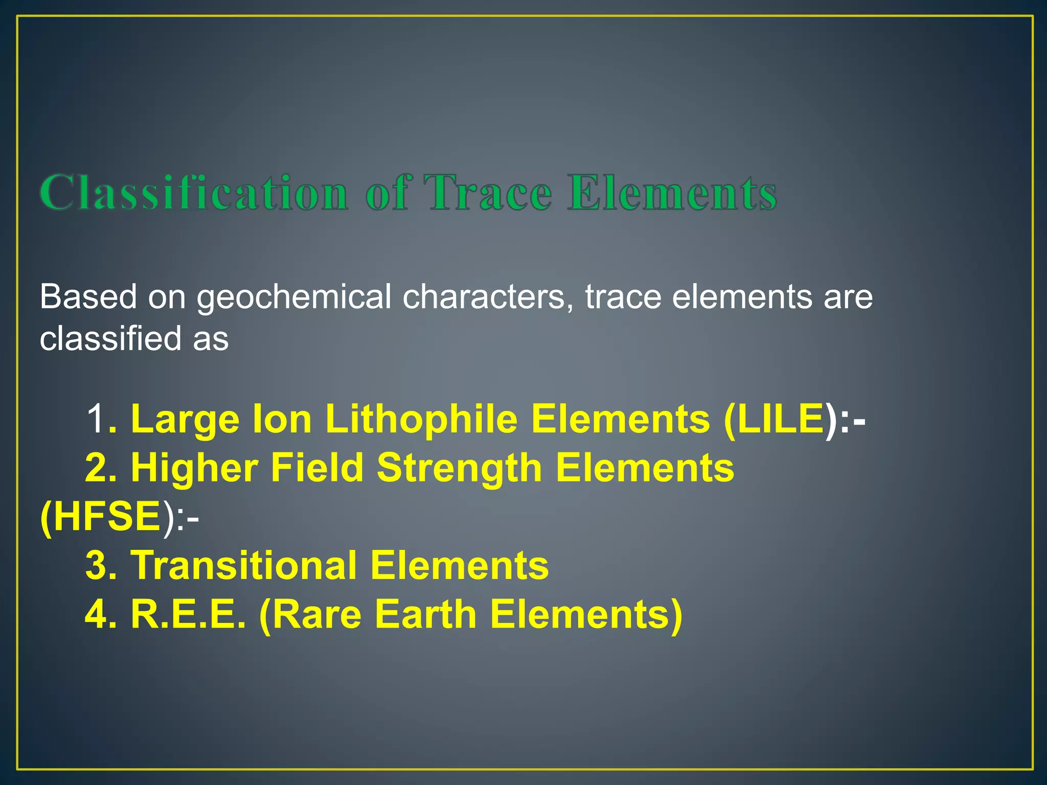 Role of trace elements in rare earth elements | PPTX