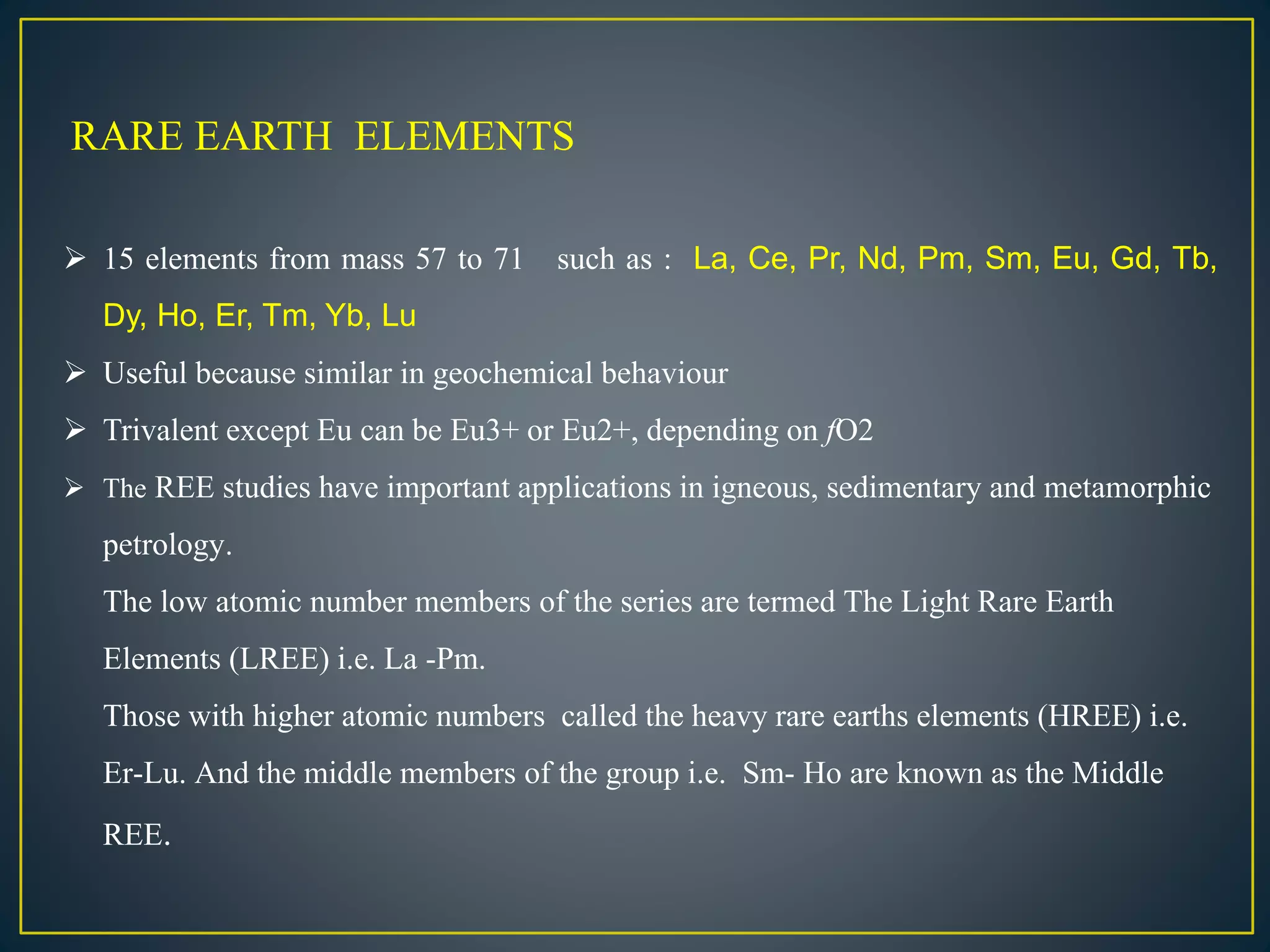 Role of trace elements in rare earth elements | PPTX