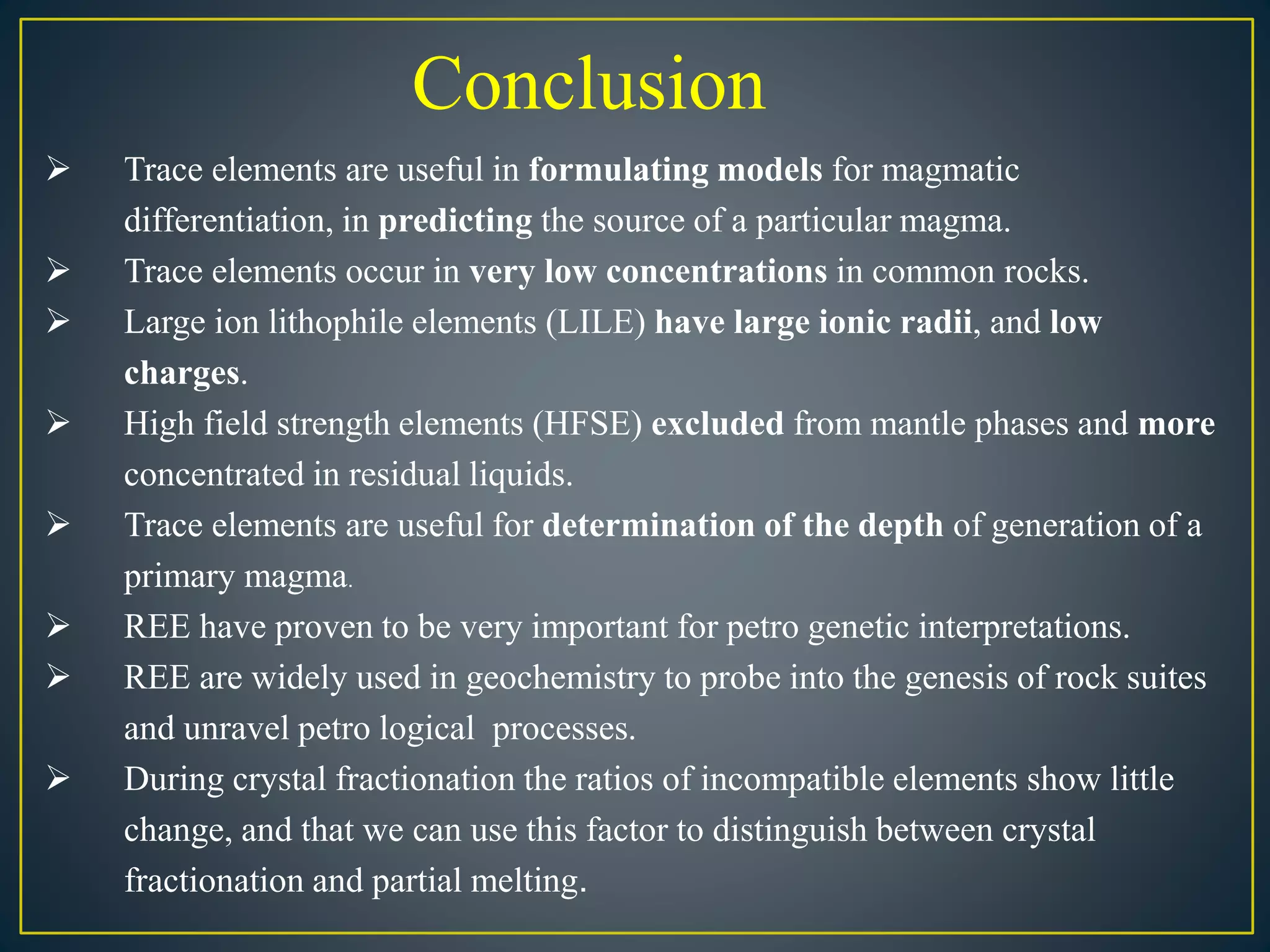 Role of trace elements in rare earth elements | PPTX