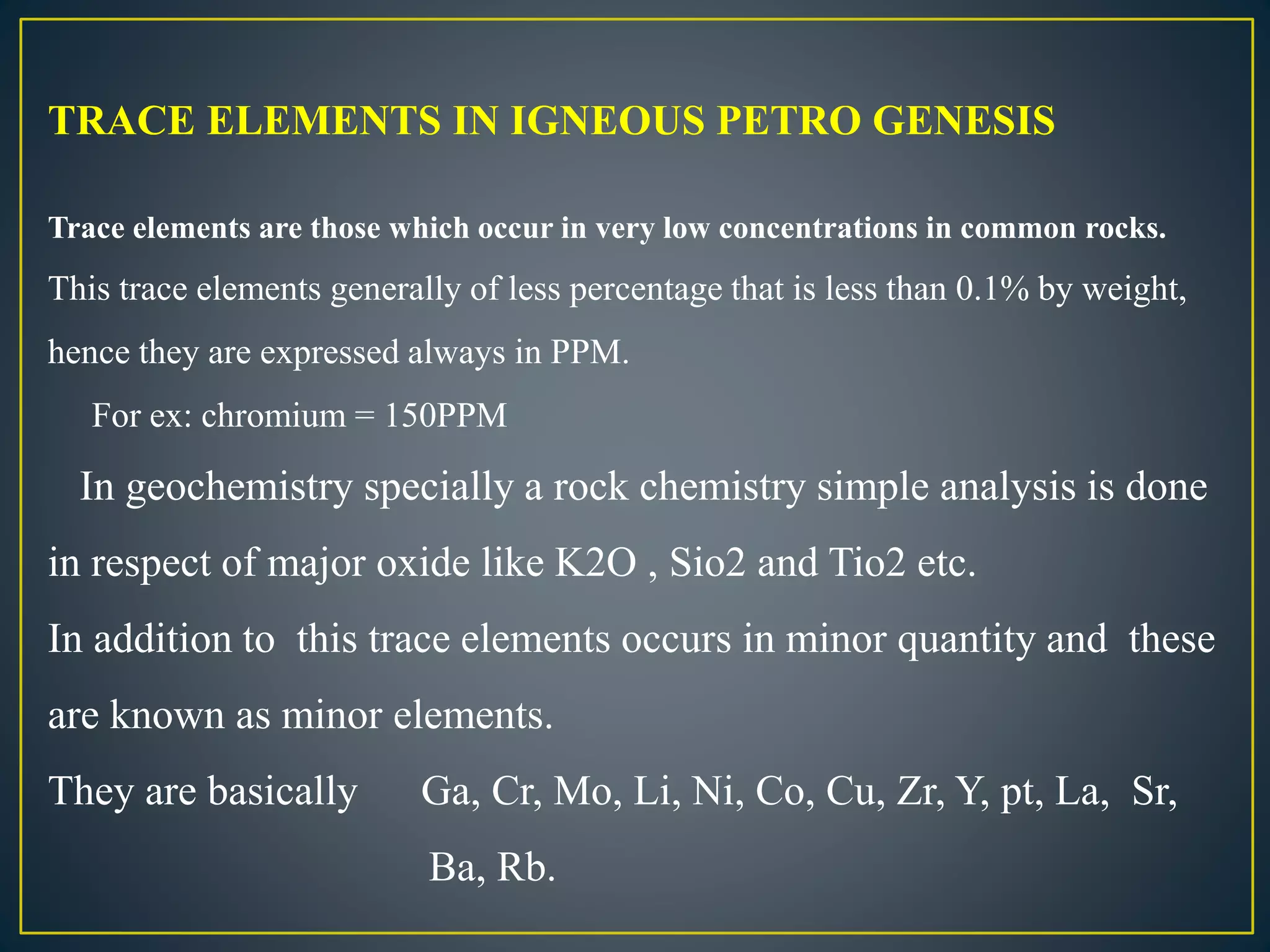 Role of trace elements in rare earth elements | PPTX