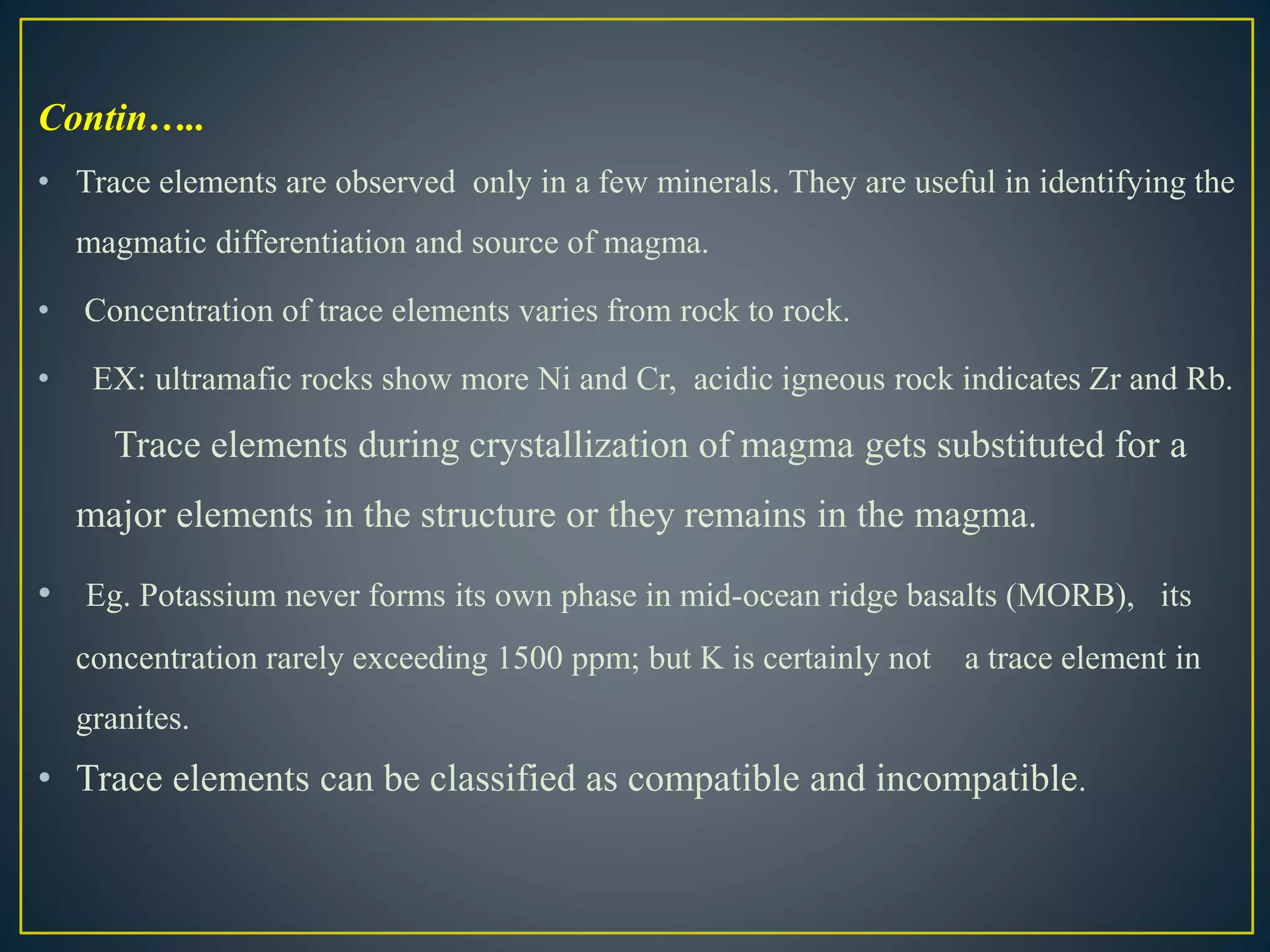 Role of trace elements in rare earth elements | PPTX