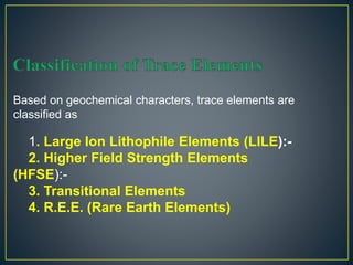 Role of trace elements in rare earth elements | PPTX