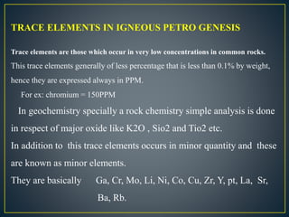 Role of trace elements in rare earth elements | PPTX