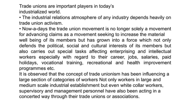 Role of trade unions in industrial disputes-Dr K DHAMODHARAN | PPTX ...
