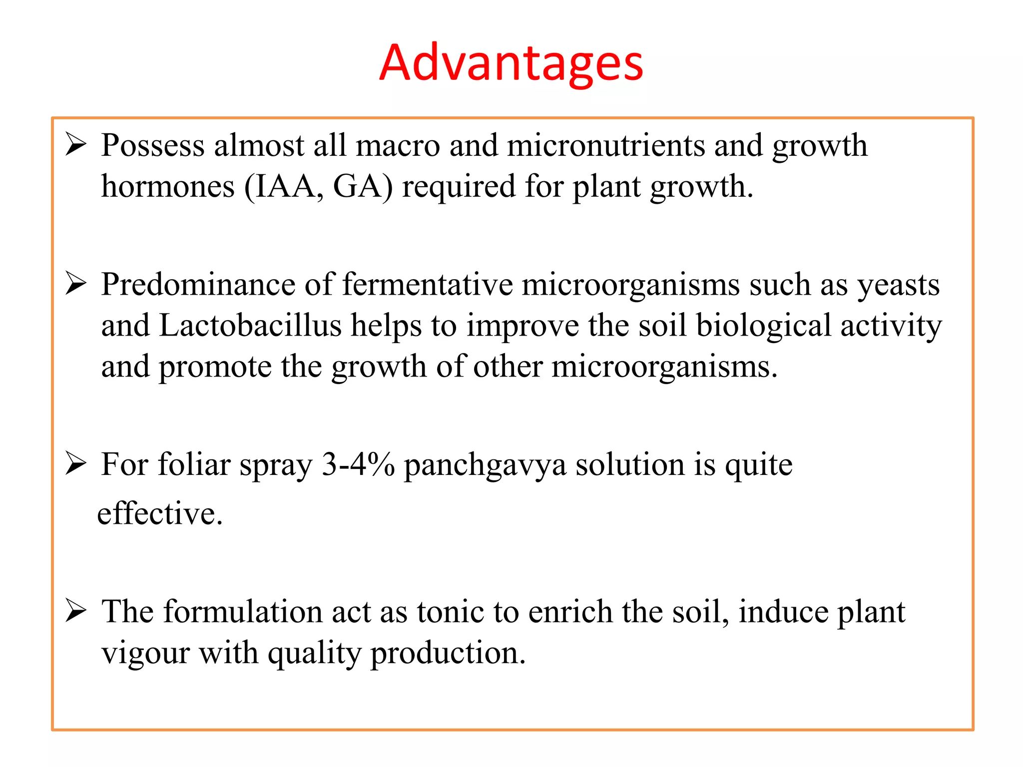Role of traditional organic liquid formulations in organic farming | PPTX