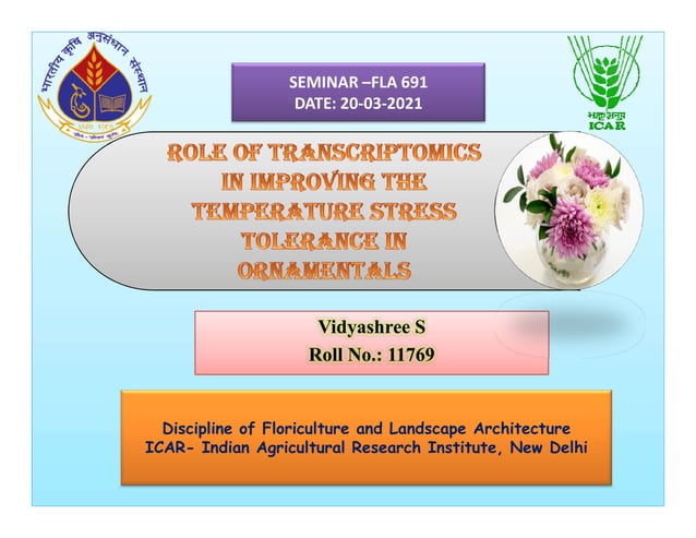 Role of transcriptomics in improving the tmperature stress tolerance in ...