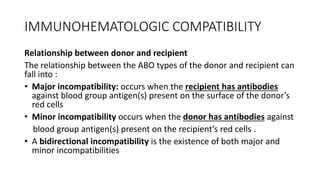 Role of transfusion medicine in hematopoietic stem cell | PPTX