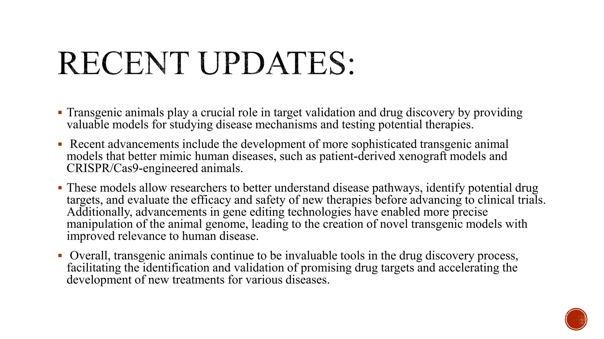 Role of transgenic animal in target validation.pptx