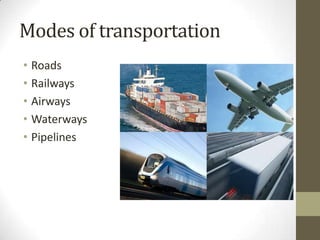 Role of transportation in Development | PPTX