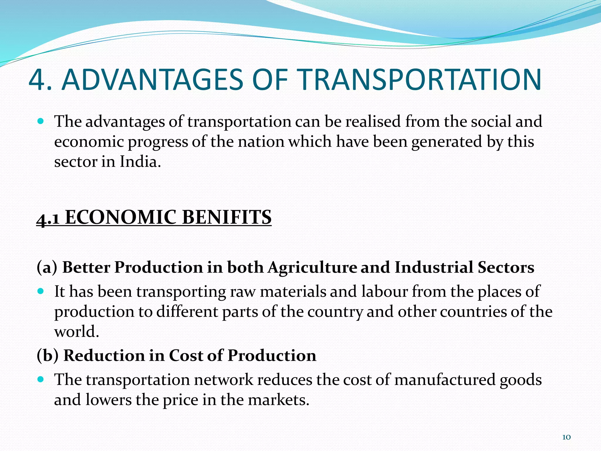 Role of transportation in urban development | PPTX