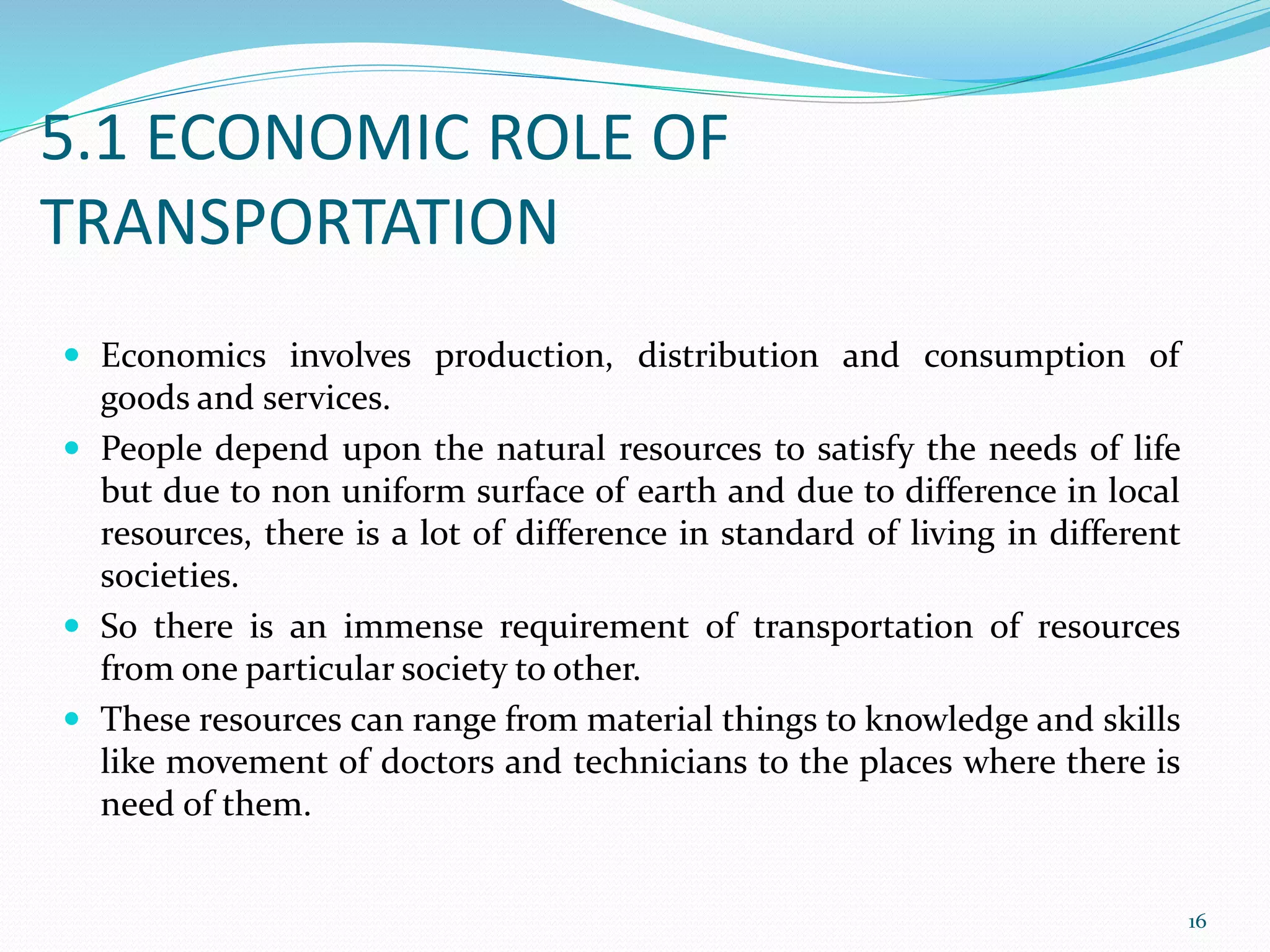 Role of transportation in urban development | PPTX