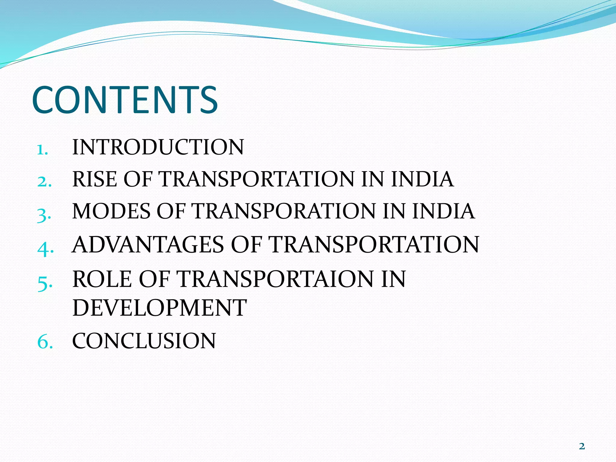 Role of transportation in urban development | PPTX