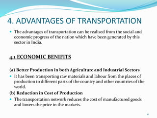 Role of transportation in urban development | PPTX