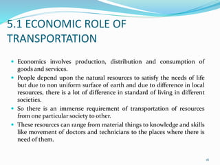 Role of transportation in urban development | PPTX