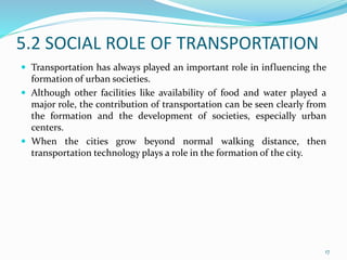 Role of transportation in urban development | PPTX