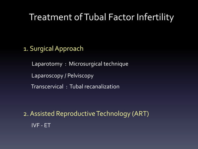 Role of tubal surgery in era of ivf | PPTX