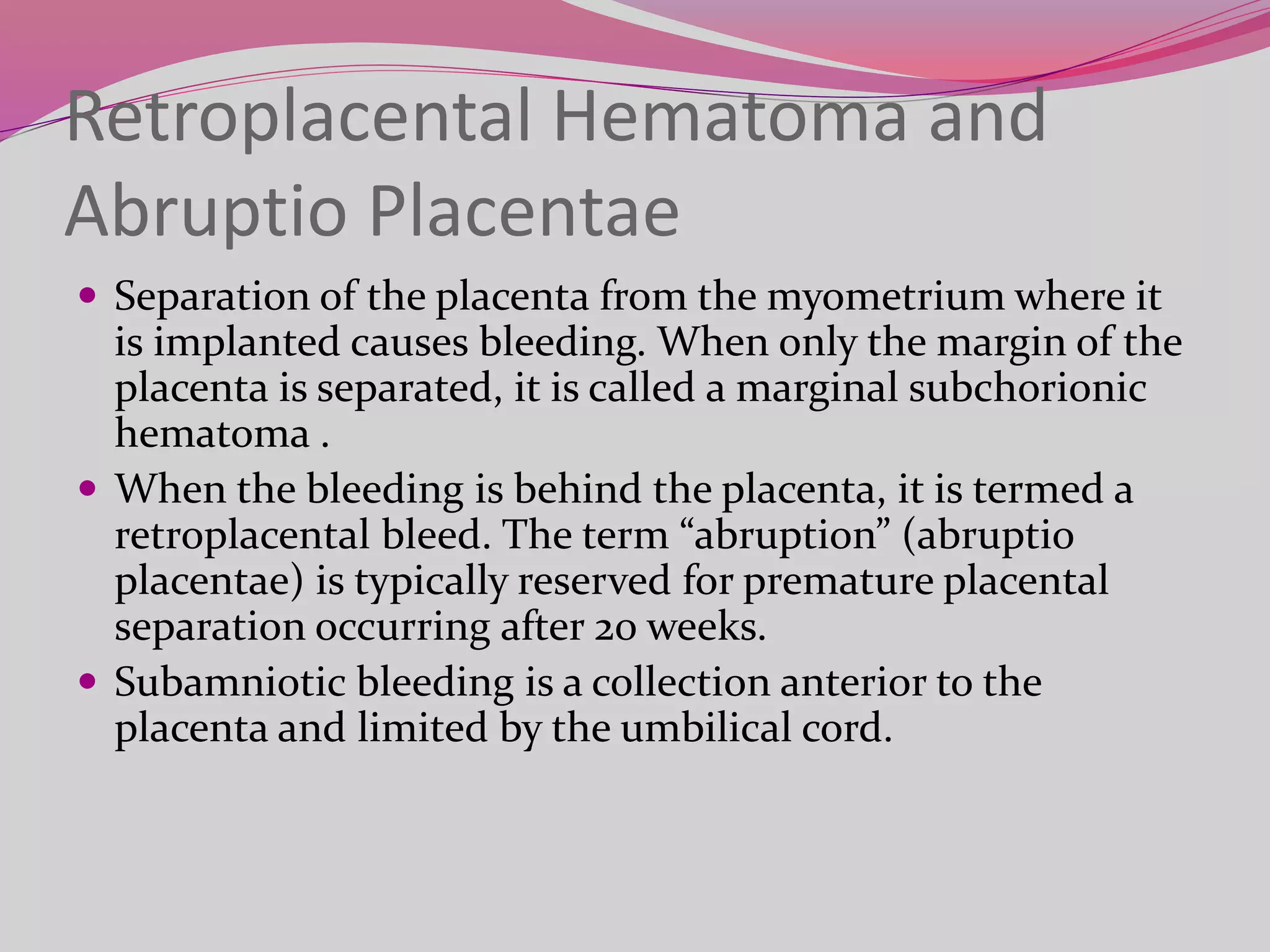 Role of ultrasound in emergency obstetrics . | PPTX