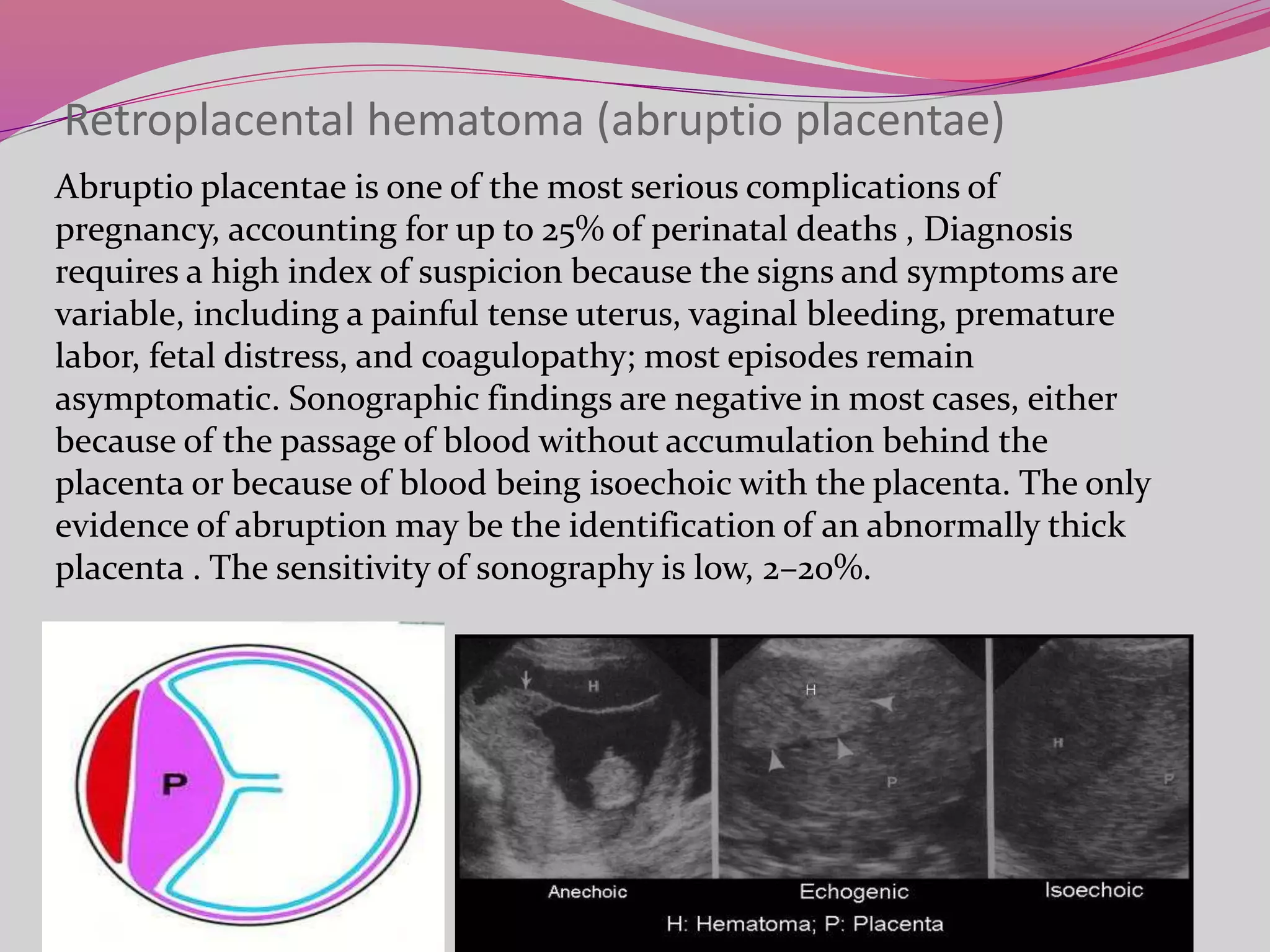 Role of ultrasound in emergency obstetrics . | PPTX
