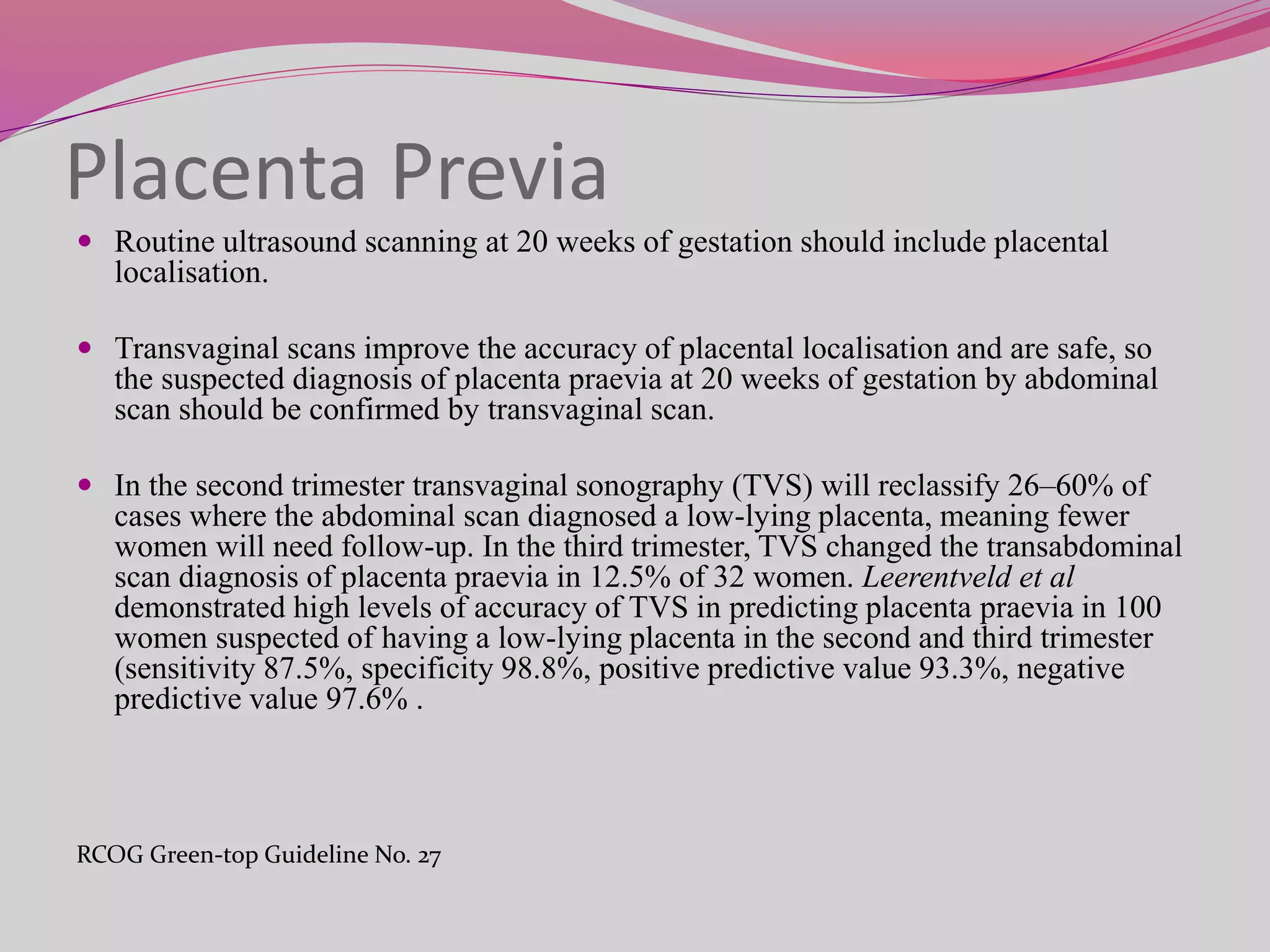 Role of ultrasound in emergency obstetrics . | PPTX