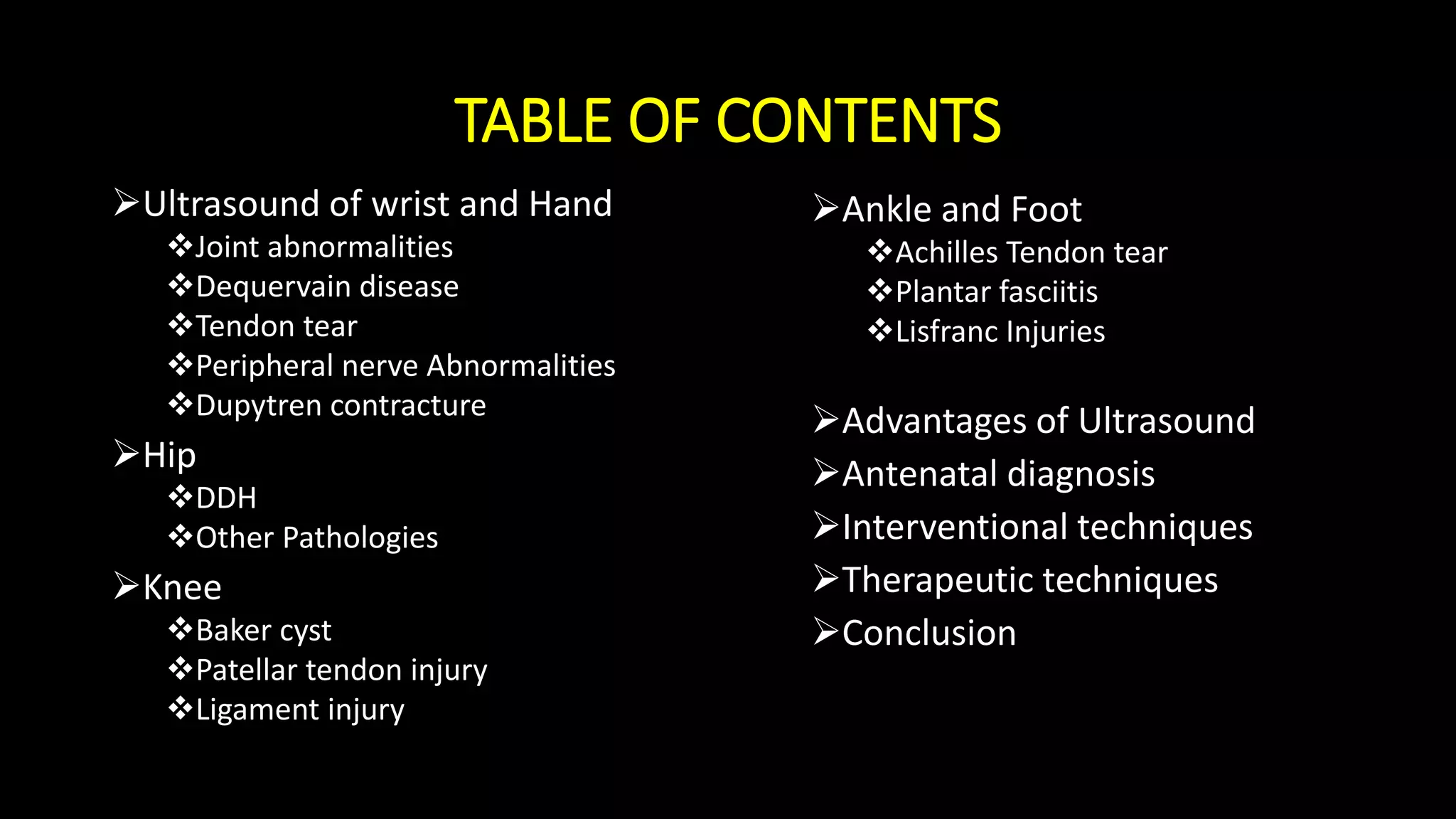 Role of usg in orthopedics | PPTX