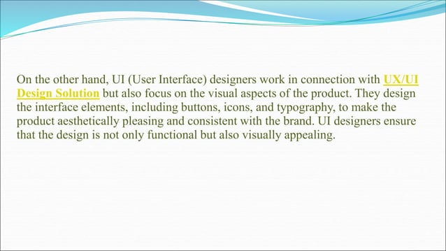Role of UX/UI Designers Developers | PPT | Desktop Publishing ...