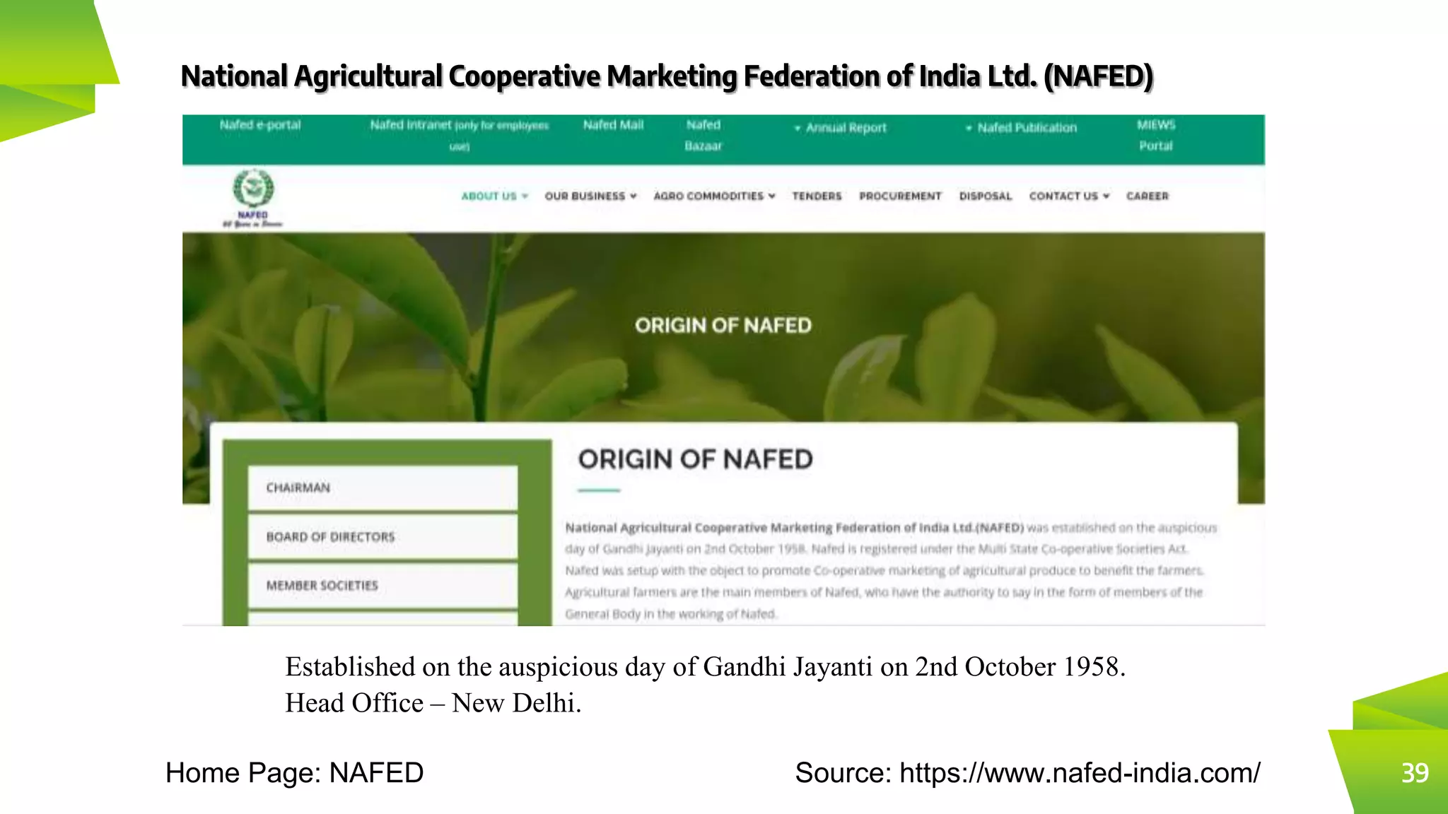 Role of Various Agencies for Promotion of Agriculture & Allied Sector.pptx