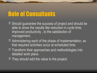 Role of vendors, consultants and users in ERP implementation_123607392.ppt