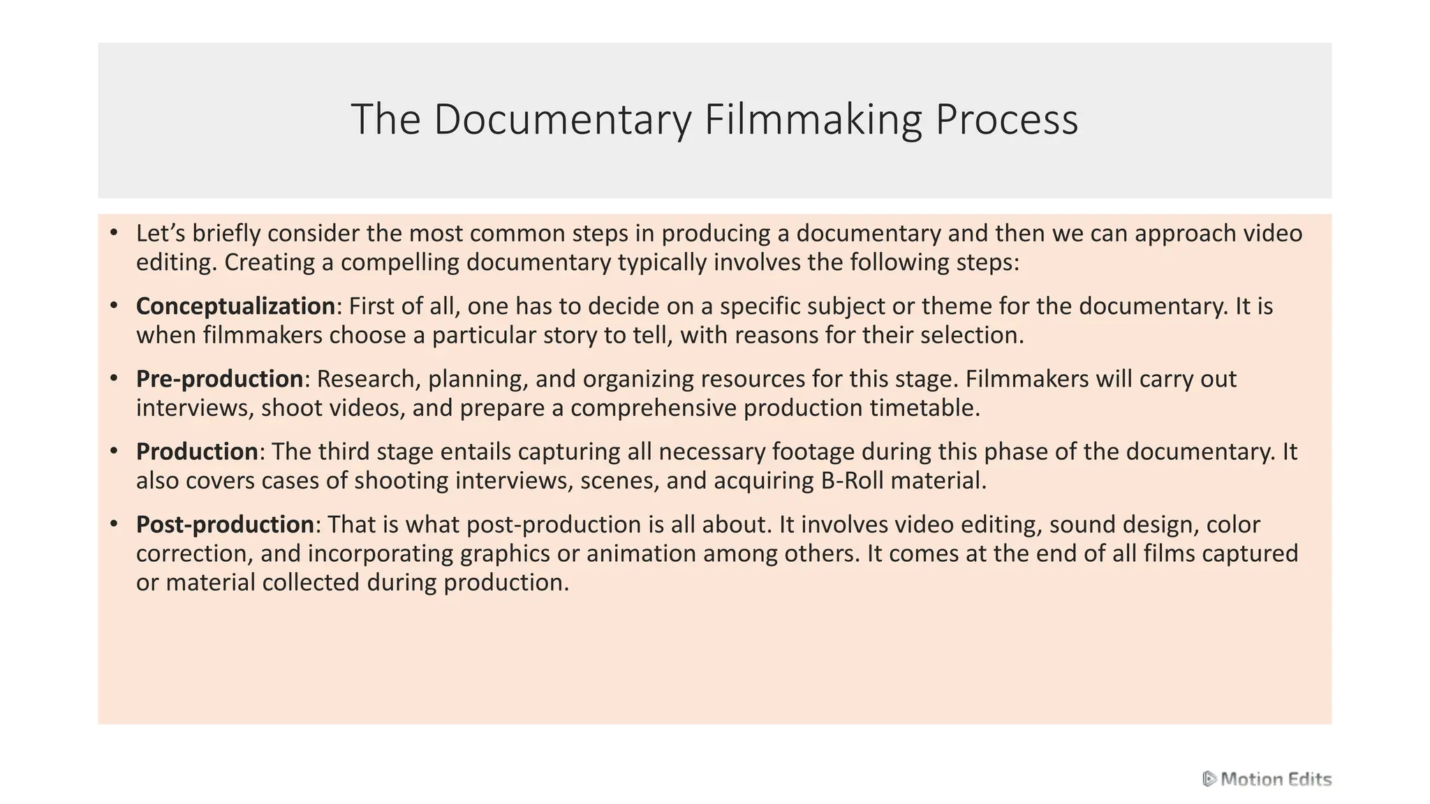 Role of Video Editing in the Making of Documentary Films.pptx