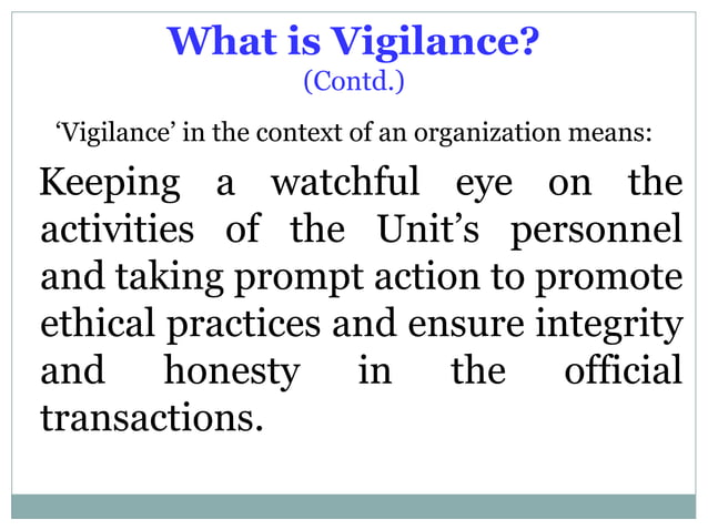 Role of Vigilance.pptx | Career Advice | Careers