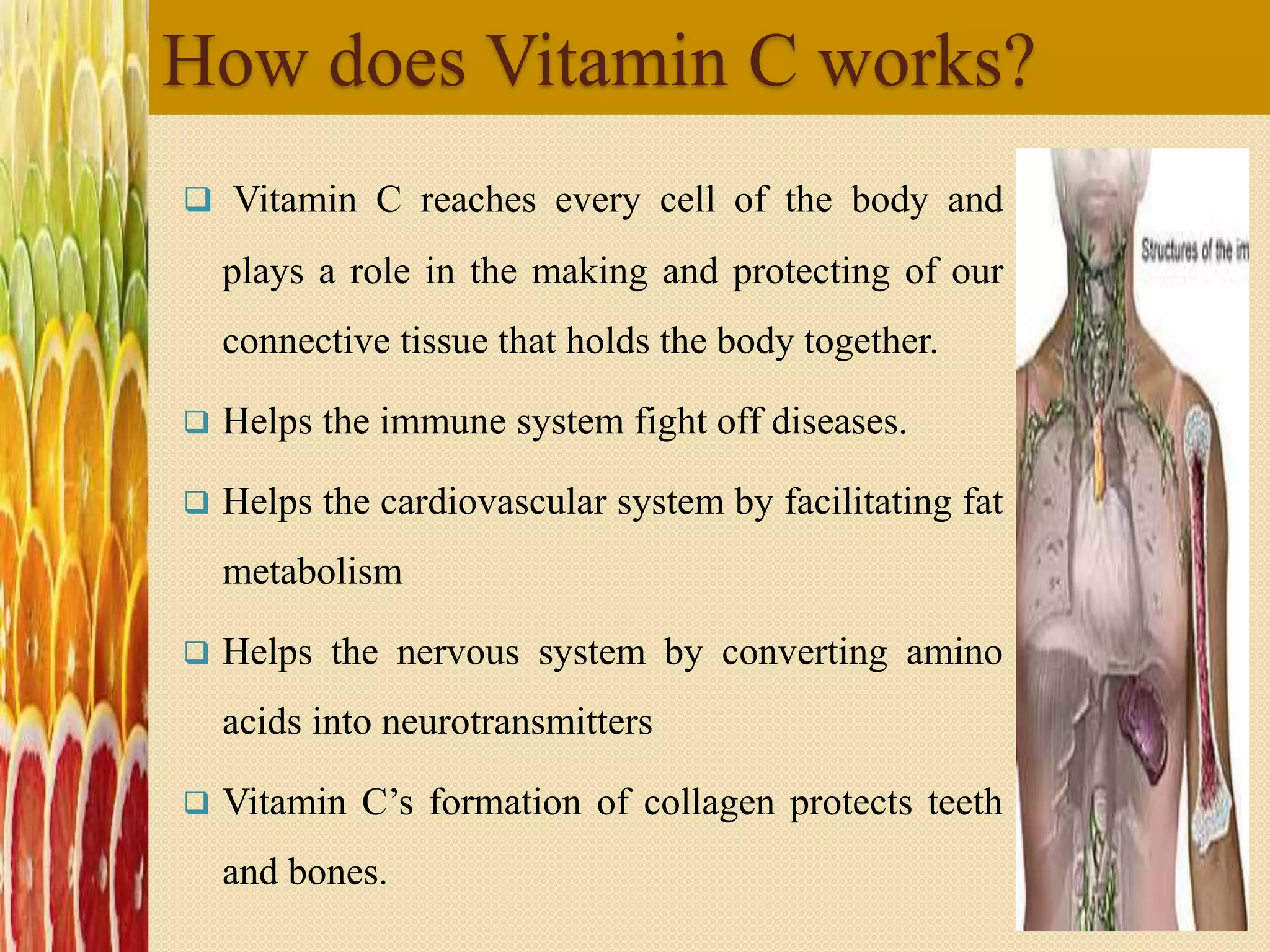 Role of vitamin c in immunity | PPTX