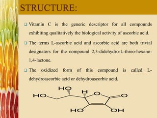 Role of vitamin c in immunity | PPTX