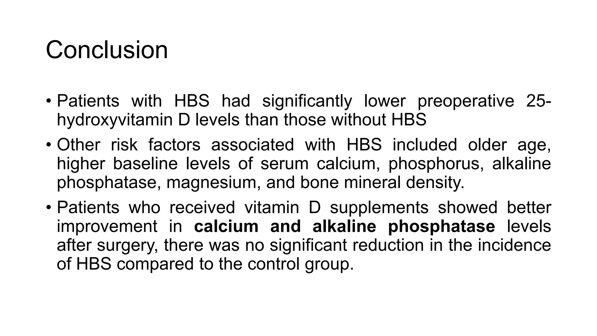 Role of vitamin D supplements in prevention of hungry bone syndrome for ...