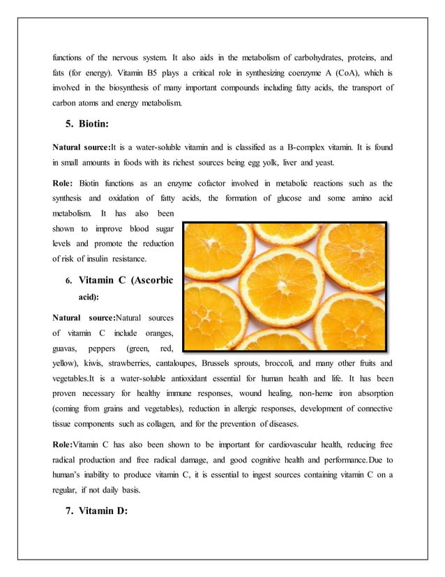 Role of vitamins in human growth | PDF